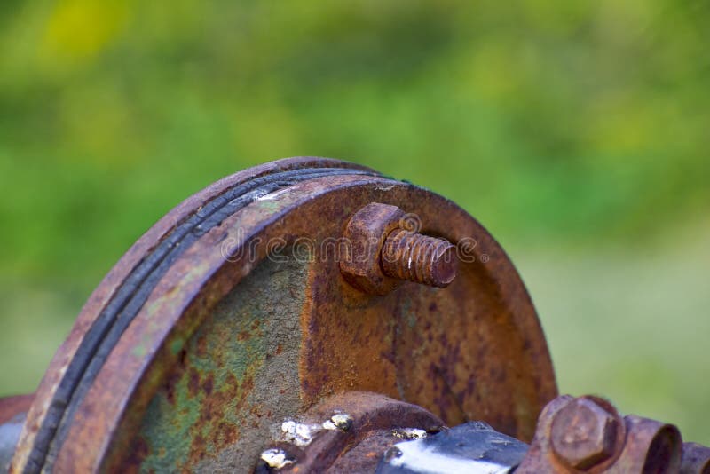 Close-up Old rusty nut stock image. Image of equipment - 241468995