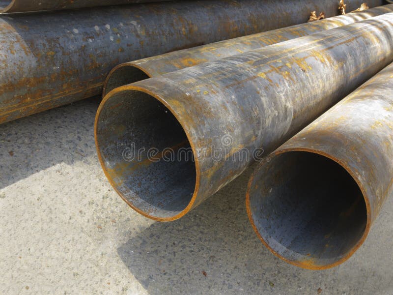 Close Up of an Old Rusty Pipes Stock Image - Image of construction ...