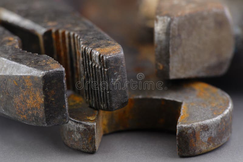 Old rusty tools stock image. Image of macro, steel, maintenance - 117219303