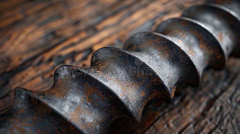A Close-up of an Old Rusty Spiral Drill Bit Stock Image - Image of ...