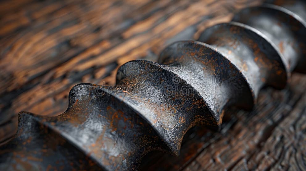 A Close-up of an Old Rusty Spiral Drill Bit Stock Image - Image of ...