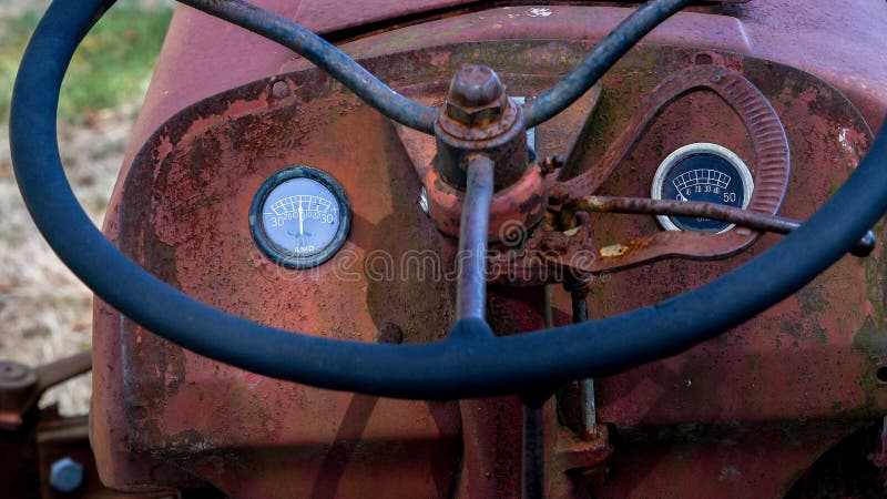 Close Up from Old Rusty Tractor Stock Photo - Image of outdoor ...