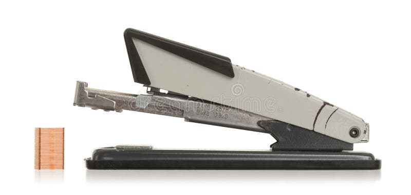 Close-up of an Old Rusty Vintage Stapler Stock Photo - Image of paper ...