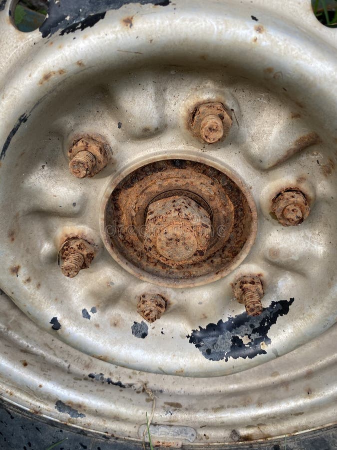 Old rusty wheel stock photo. Image of rust, brown, used - 251170580