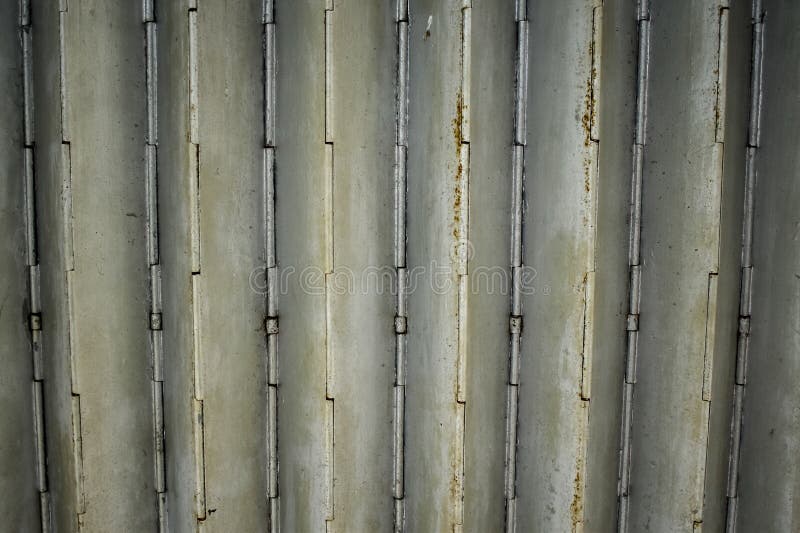 Close Up Old Shutter Door Metallic Rusty Texture Stripe Pattern Stock ...
