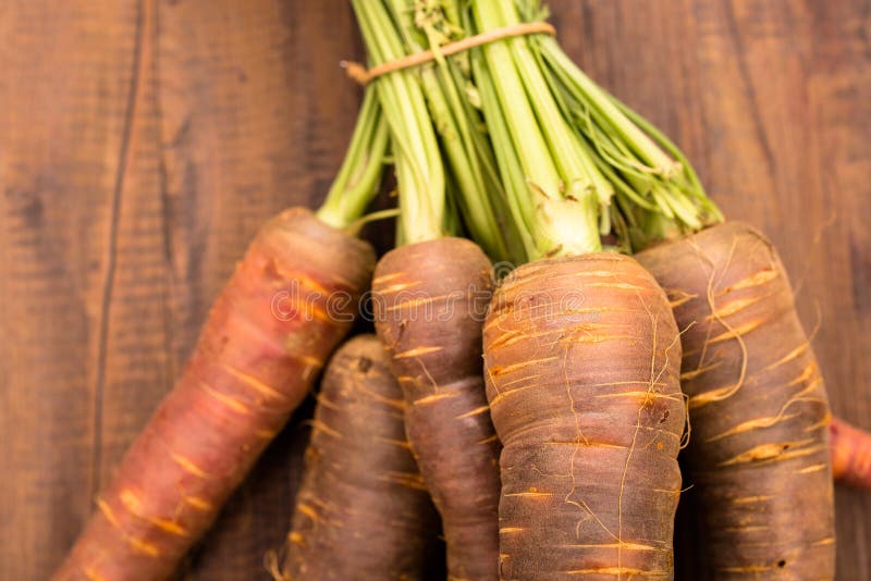 Close Up of Old Sort of Carrots Stock Photo - Image of wooden, table ...