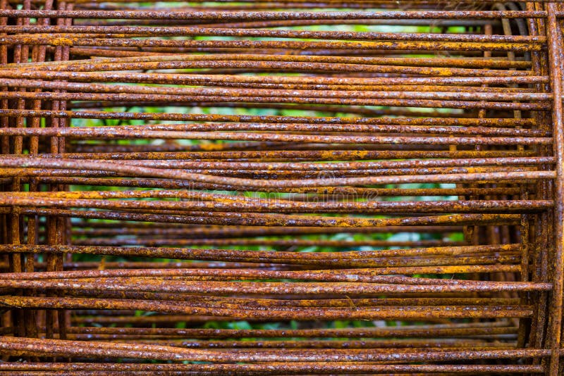 Close Up Old Steel Rod for Construction Stock Photo - Image of ...