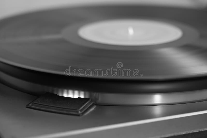 Close-up of a Old Stereo Vinyl Record Player. Stroboscope for Rotation ...