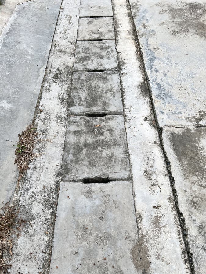 Old Stone Pavement with a Lot of Concrete Tiles Stock Image - Image of ...