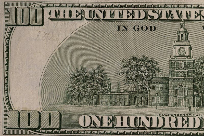 Close-up of an Old-style Hundred US Dollars Stock Image - Image of ...