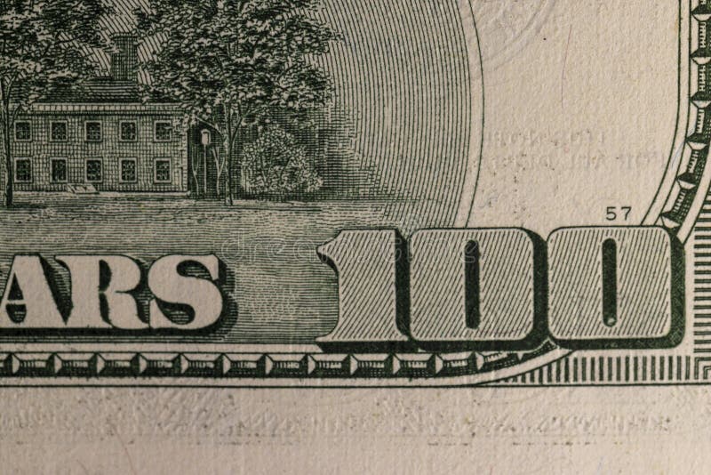 Close-up of an Old-style Hundred US Dollars Stock Image - Image of ...