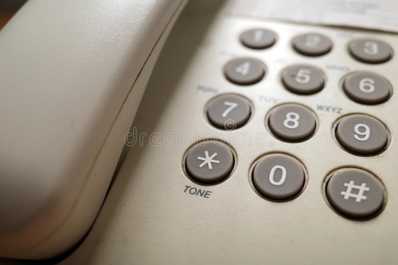 Close Up of an Old Telephone Button. Communication Concept Stock Photo ...