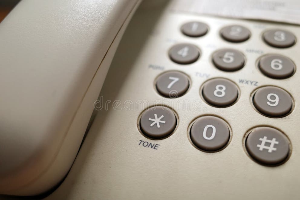 Close Up of an Old Telephone Button. Communication Concept Stock Photo ...
