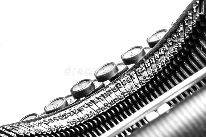 Close-up Of An Old Typewriter With Paper Stock Image - Image of page ...