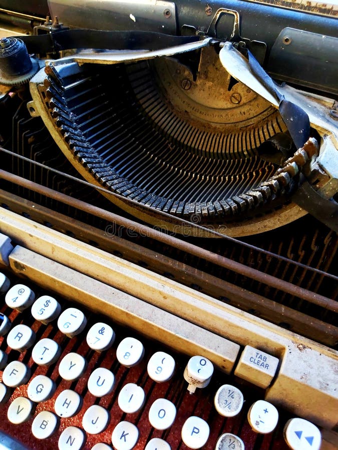 Close-up of an Old Typewriter, a Classic Metal Subject Stock Image ...