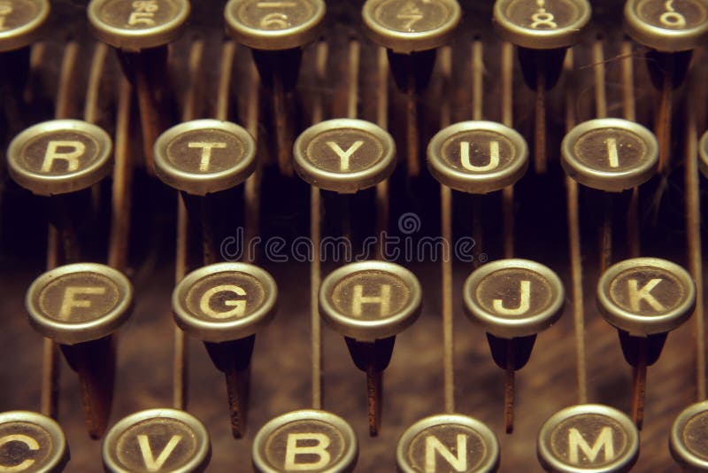 Close Up of Old Typewriter Keys Stock Photo - Image of business ...
