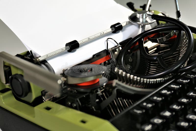Close Up of an Old Typewriter with a Message Stock Photo - Image of ...