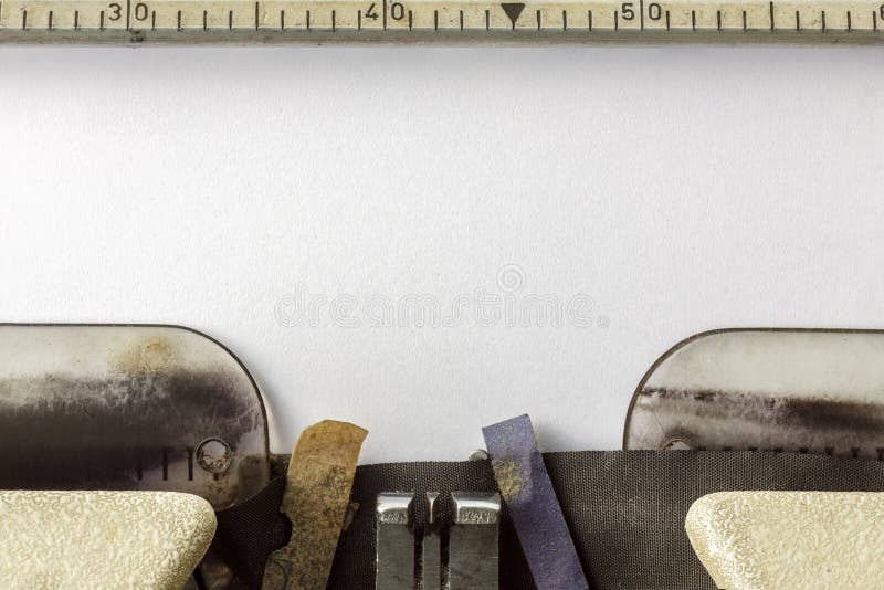 Typewriter With Paper Close Up