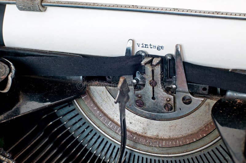 Old Typing Machine and Blank Sheet of Paper for Your Text Stock Photo ...