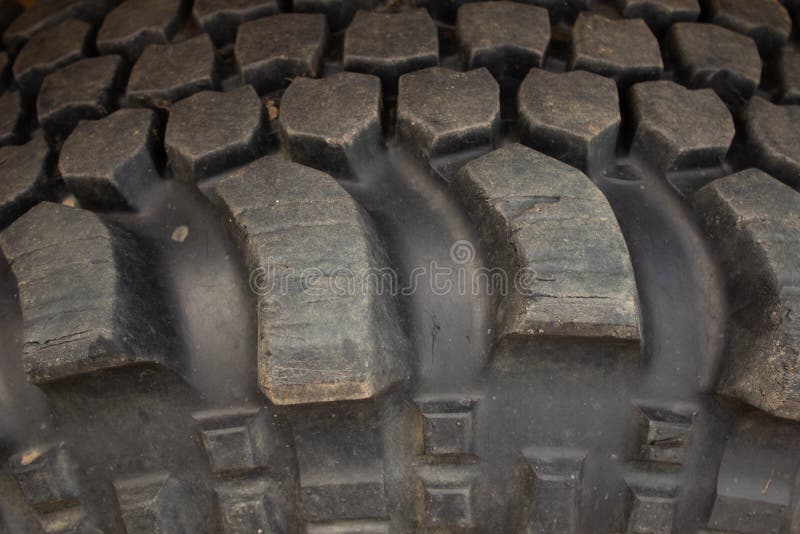 Close Up of Old Used Car Tire Pattern Texture Stock Photo - Image of ...