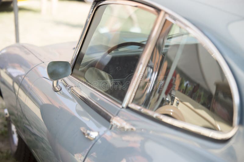 Close Up on Old Vintage Car, Door and Window Stock Image - Image of ...