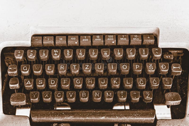 Old Vintage Typewriter Keyboard Stock Photo - Image of author, business ...