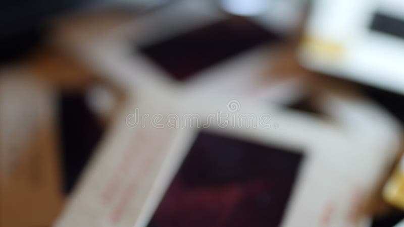 Close Up of Old Vintage Slide Films Stock Video - Video of films ...