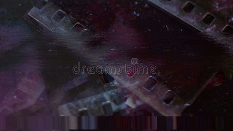 Close Up of Old Vintage Slide Films Glitch Effect Stock Video - Video ...