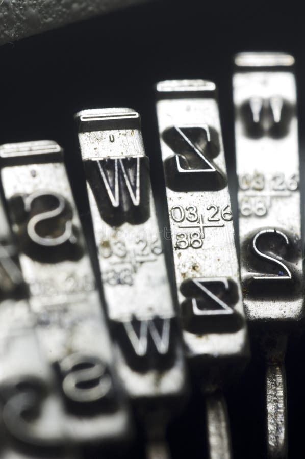 Close Up of Old Vintage Typewriter Keys and Characters Stock Image ...