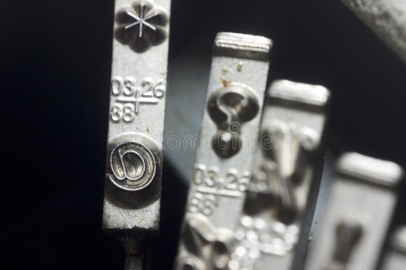 Close Up of Old Vintage Typewriter Keys and Characters Stock Image ...