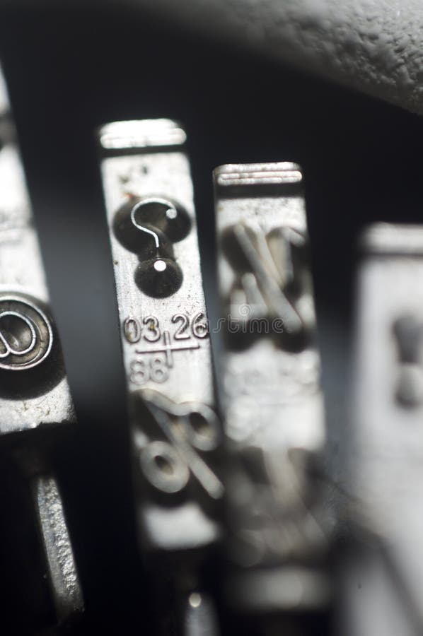 Close Up of Old Vintage Typewriter Keys and Characters Stock Photo ...
