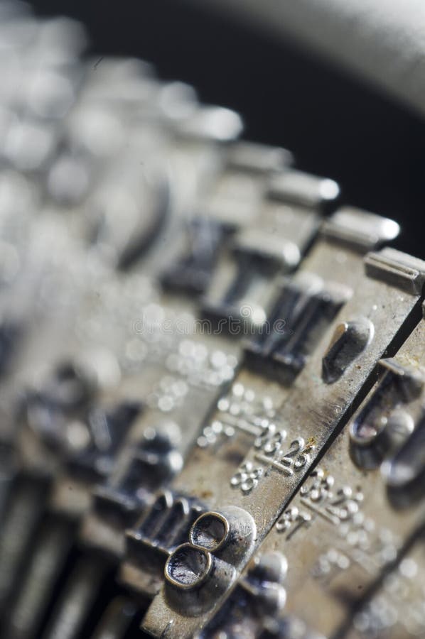 Close Up of Old Vintage Typewriter Keys and Characters Stock Image ...