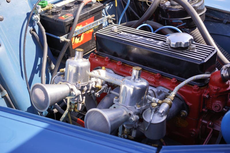 Close-up of Old Volvo Car Engine Compartment Stock Image - Image of ...