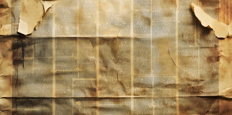 Close-up of an Old, Worn, and Torn Book Page Stock Illustration ...