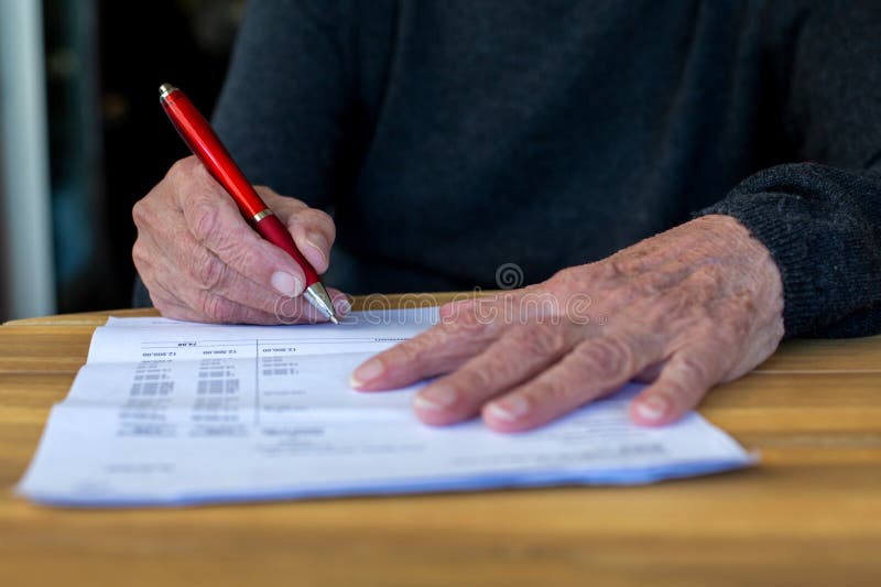 113 Signing Form Old Person Stock Photos - Free & Royalty-Free Stock ...