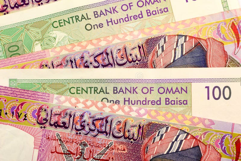 Close Up Omani Rial Currency Note OMR Stock Image - Image of middle ...