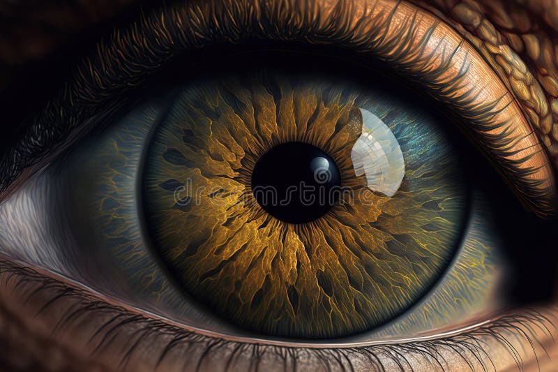 The close up of one eye stock illustration. Illustration of male ...