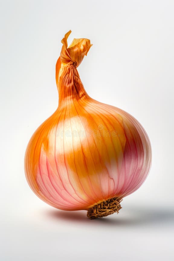 Close Up of Onion on White Background with Light Reflection. Generative ...