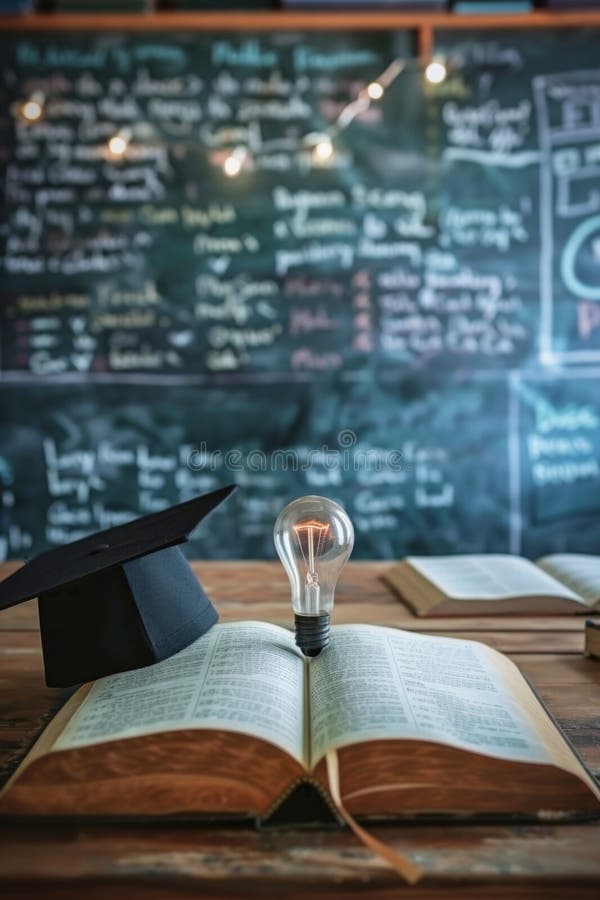 A Close-up of an Open Book with a Graduation Cap on Top, Perfect for ...