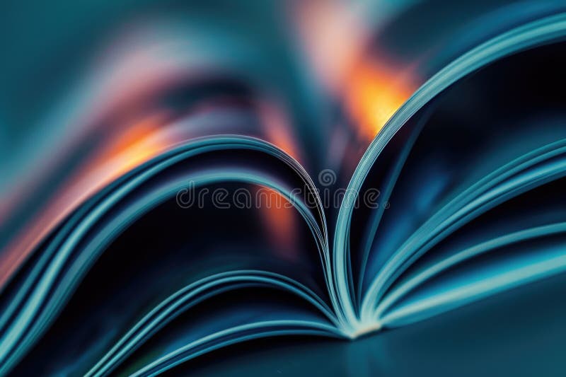 Close Up of an Open Book on a Table. Suitable for Educational ...