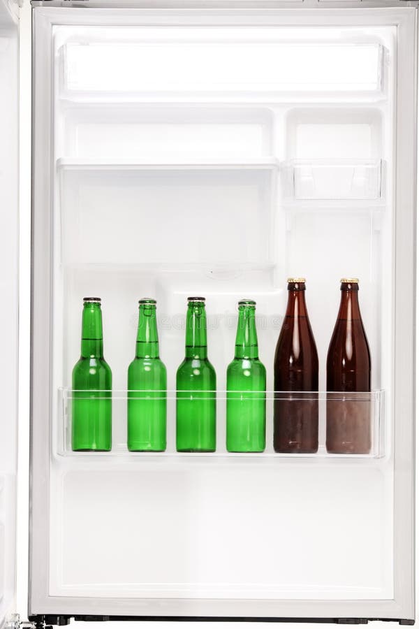 Close Up of an Open Fridge Full of Beers Stock Photo - Image of product ...