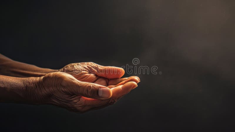 An Open Hand Extended. AI Generated Stock Photo - Image of compassion ...