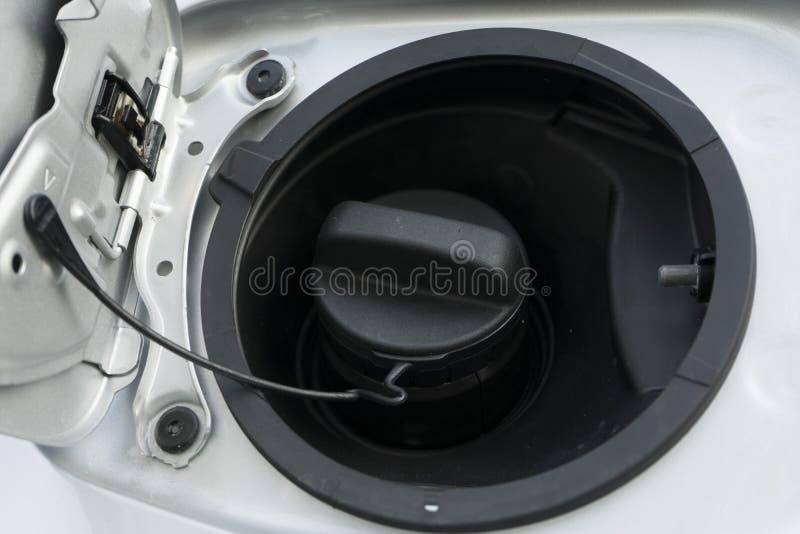 Close Up of Open Hatch of the Car Gas Tank Stock Photo - Image of ...
