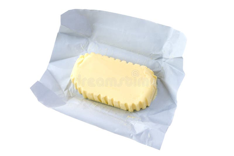 Pack of Butter in a Butter Dish Stock Photo - Image of package, yellow ...