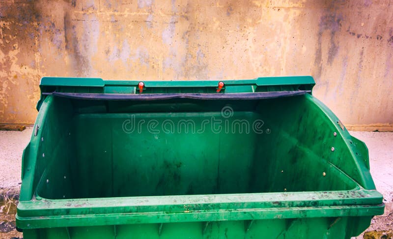 Close-up of Open Trash Dumpster. Stock Image - Image of dumpster, open ...