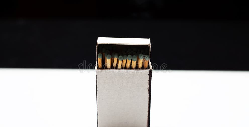 Close-up of Opened Matchbox with Mockup. Stock Photo - Image of ...