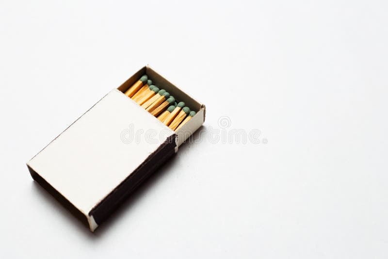 Close-up of Opened Matchbox with Mockup. Stock Image - Image of ...