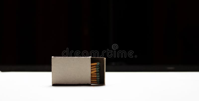 Close-up of Opened Matchbox with Mockup. Stock Image - Image of ...