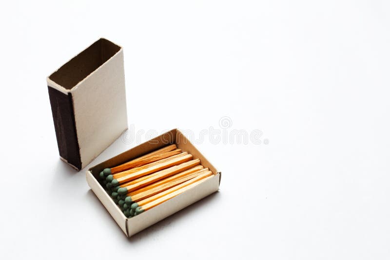 Close-up of Opened Matchbox with Mockup. Stock Image - Image of closed ...