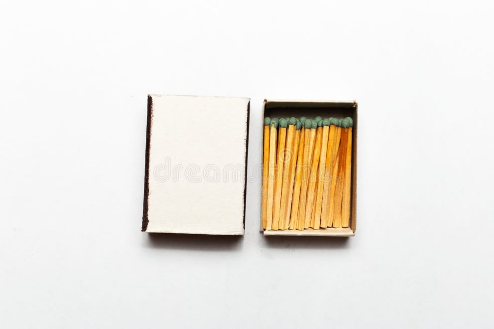 Close-up of Opened Matchbox with Mockup. Stock Image - Image of caution ...